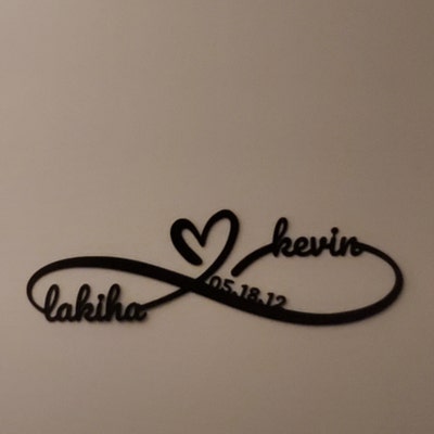 Personalized Metal Infinity Sign, Infinity Name Sign , Custom Metal ...