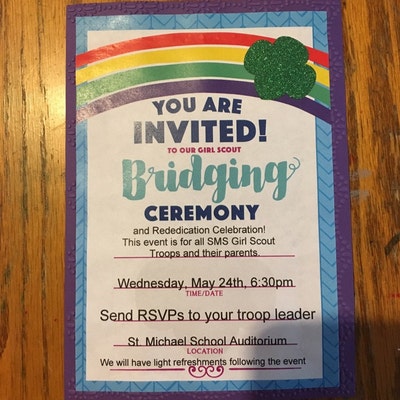 Girl Scout Bridging Invitation/flyer Instant Download - Etsy