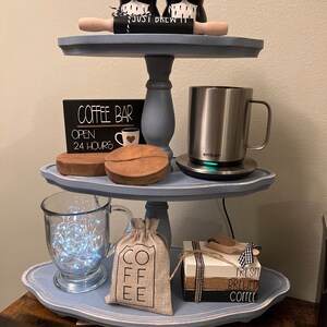 Coffee Mini Wood Book Stack With Scoop/ Coffee Bar/ Tier Tray - Etsy