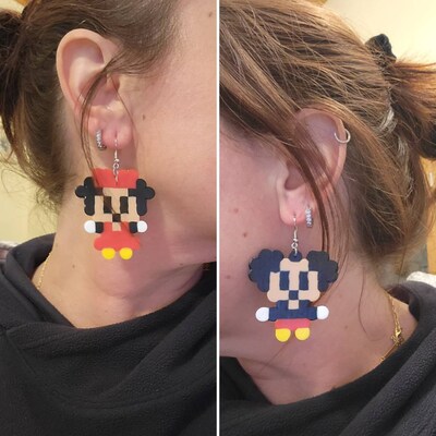 RAVE or BASS Barbie Perler Necklace - Etsy