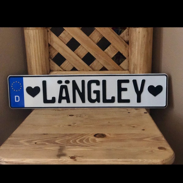 Custom European German License Plate - Etsy