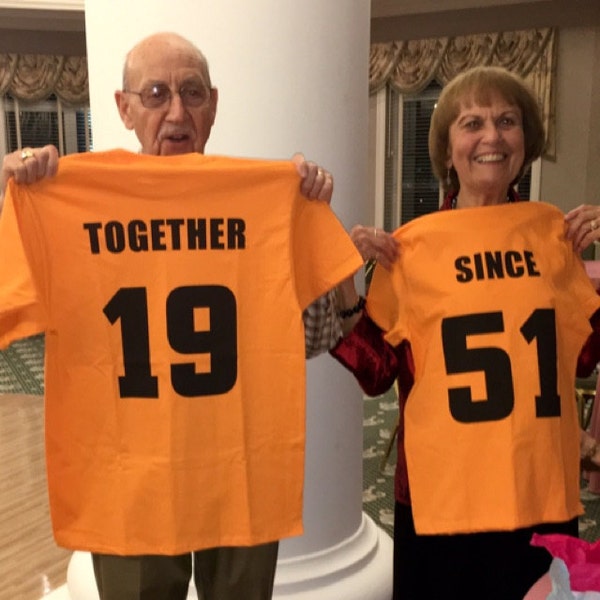 TOGETHER SINCE Custom Couples T-shirts, Anniversary & Wedding Gift ...