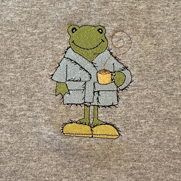 Embroidered Frog Crewneck L Comfy Frog Sweatshirt - Etsy