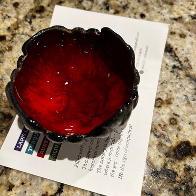 Small Red Bowl From Ruby Collection - Etsy