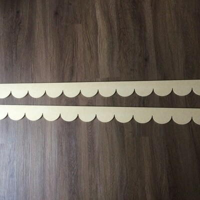 Scalloped MDF Trim Molding, Scallop Pattern MDF Trim, Each Piece 46 ...