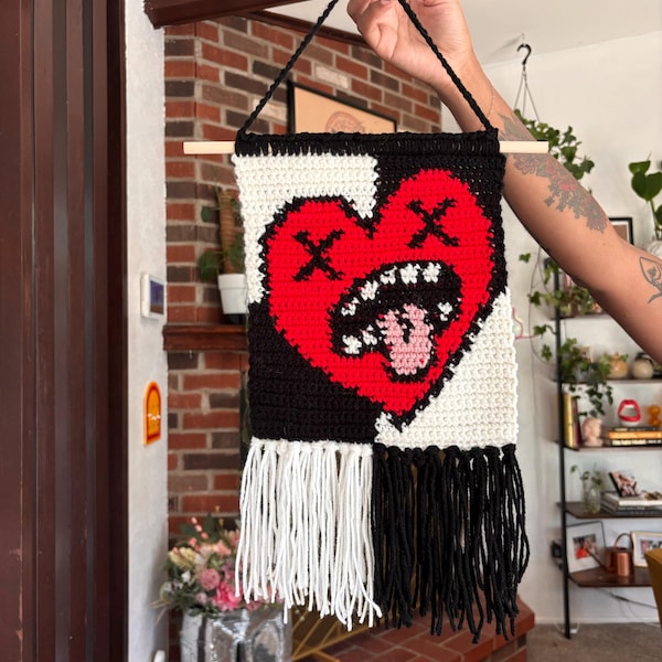 Stranger Things Tapestry Crochet Pattern / Wall Hanging / Weird Art ...