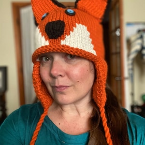 Childrens Hand Knit becky and wrath of Becky Fox Winter Hats - Etsy