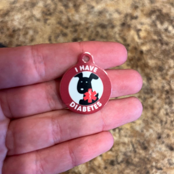 Medical ID Tag - I Have Diabetes Dog Medical Alert - Etsy