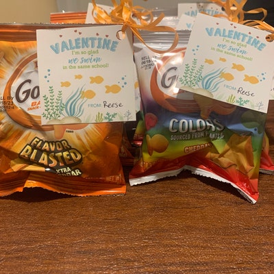 Printable Valentine I'm so Glad We Swim in the Same School Tag, Fish ...