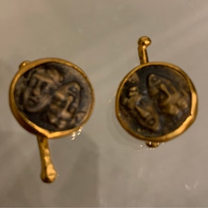Roman Coin Intaglio Cufflink Solid Silver Dainty Cufflink Minimalist ...