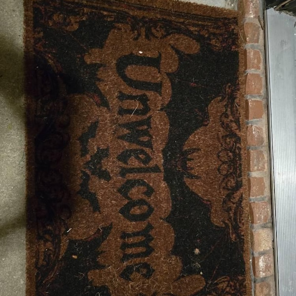 Unwelcome Bat Style Gift, Dark and Gothic Doormat, Gothic Mat Home ...