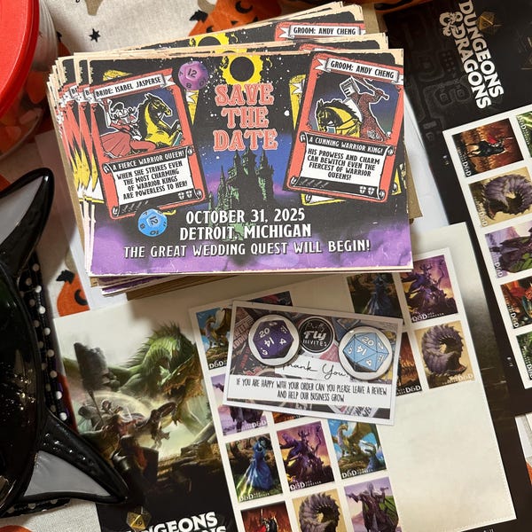 Personalised Foldout Dungeons and Dragons, Dnd Wedding Invite ...