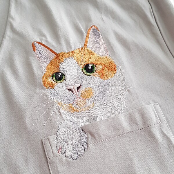 Ginger Cat Embroidery Design. Design for Embroidery Machine. 4.3"/5.1 ...