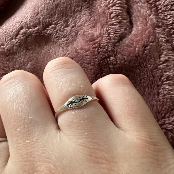 925 Silver Handmade Baby Slug Ring, Slug Jewelry,insect Ring Silver ...