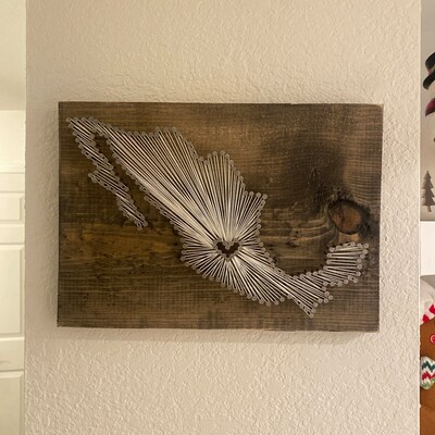 Mexico String Art, Mexico Decor, Mexico Nail Art, Rustic Decor, Mexican ...