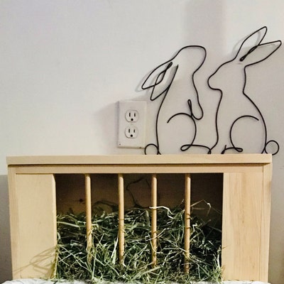 Wire Bunny Rabbit Art Bunny Hutch Sign - Etsy