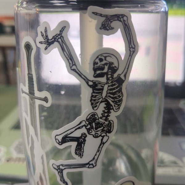 Skeleton Sticker | Skeleton Dancing Sticker | Vinyl Sticker | Laptop ...