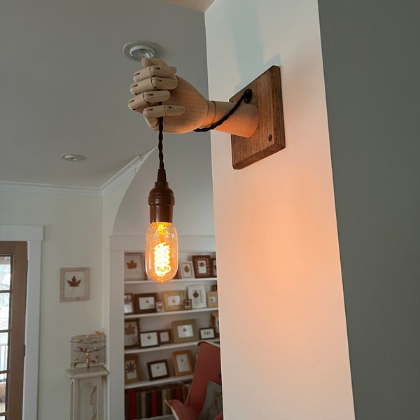 Mannequin Hand Wall Sconce: Steampunk Posable Light - Etsy