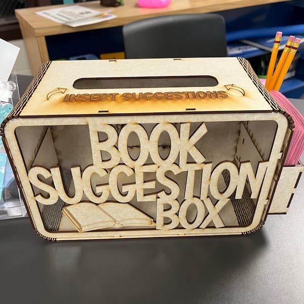 Lasercut Library Book Suggestion Box - Etsy