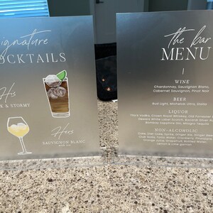 Wavy Bar Menu Wedding Bar Bridal Shower Bar Birthday Bar - Etsy