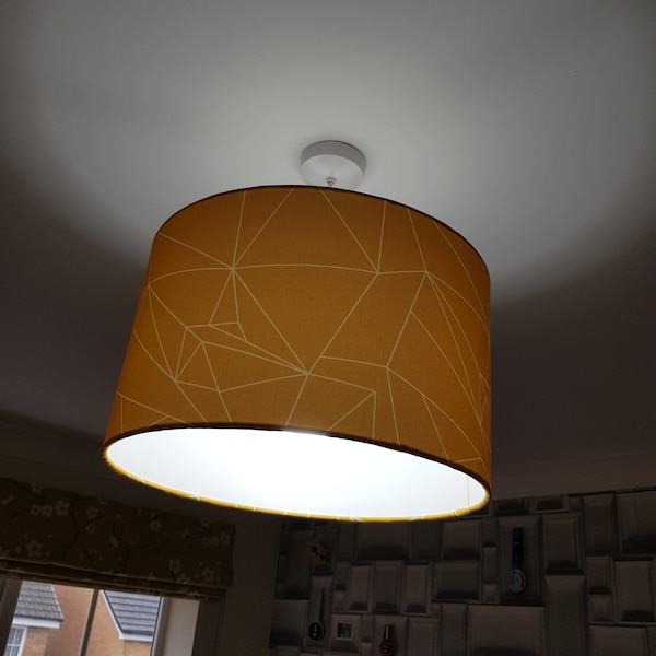 Yellow Lampshade, Yellow Light Shade, Mustard Yellow, Mustard Home ...