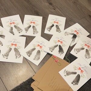 Boho Pampas Grass Baby Footprint Kit Personalised New Baby | Etsy UK