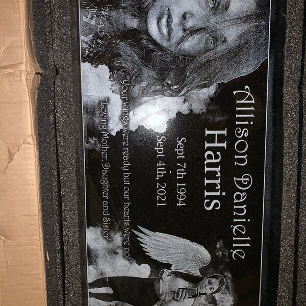 Custom Headstones 24x12x4, Full Color, Personalized Headstones, Headstones for Cemetery, Human ...