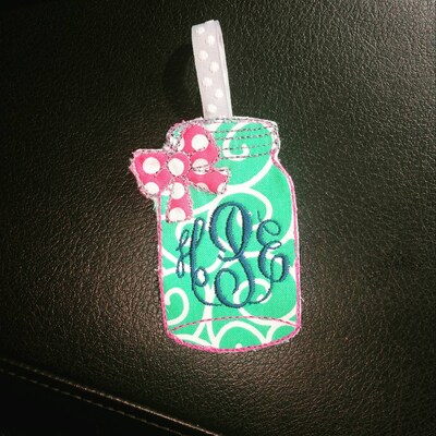 DIGITAL ITEM Mason Jar Key Fob AND Snap Tab Keychain Bow - Etsy