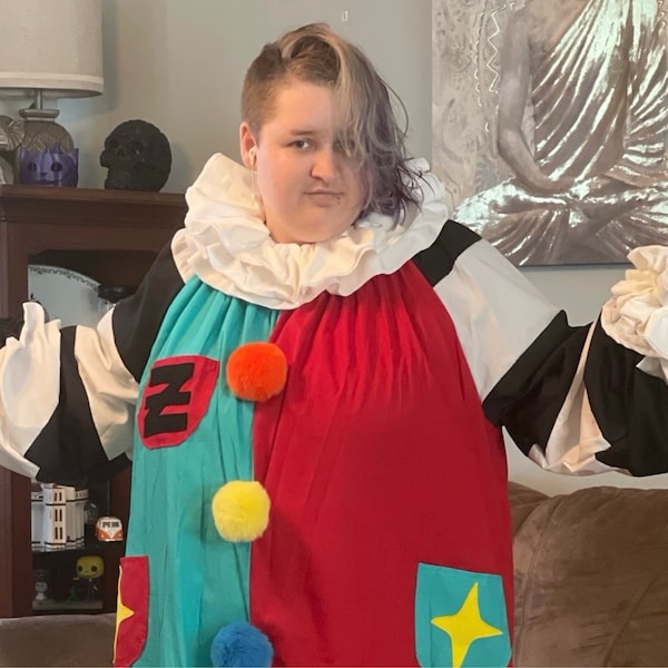 Adult Clown Collar/cuffs White Ruffle - Costume Clown Accessory ...