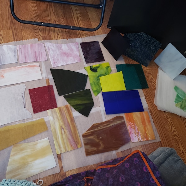15 Lbs Stained Glass Scrap, Transparent Colored Glass Pack, Mosaic ...