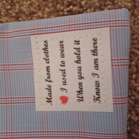 Memory Shirt Quilt Label With Poem Set of 4 Small Label Quilt Shirt ...