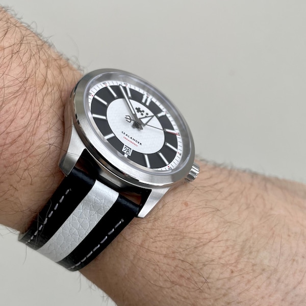 Premium FKM Rubber Hinge Watch Strap / White 20/22mm Quick Release ...