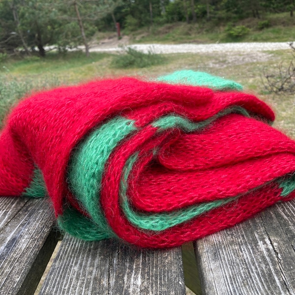 Skinny Fluffy Mohair Silk Scarf - Thin and Long - Multicolored ...