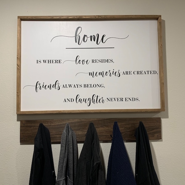 Dining Room Wall Decor, Farmhouse Sign, Family Dinner, Motivational ...