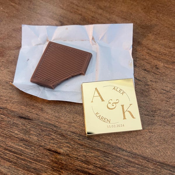 50 Chocolate Favors, Wedding Favors for Guests, Engagement Chocolate ...