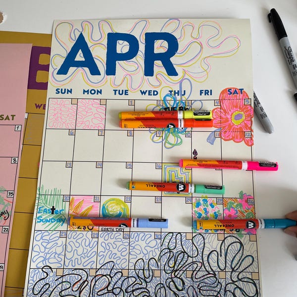 A4 Weekly Planner Pad Bold Colour Block Desk Planner With Habit Tracker ...