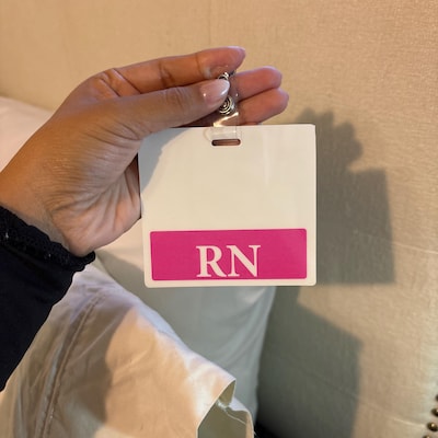 RN Badge Buddy Free Shipping Cute Hot Pink Badge Tag Backer for ...