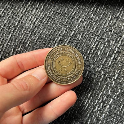 Gratitude Coin EDC Reminder Coin Gift Best Friend Grateful Motivation ...