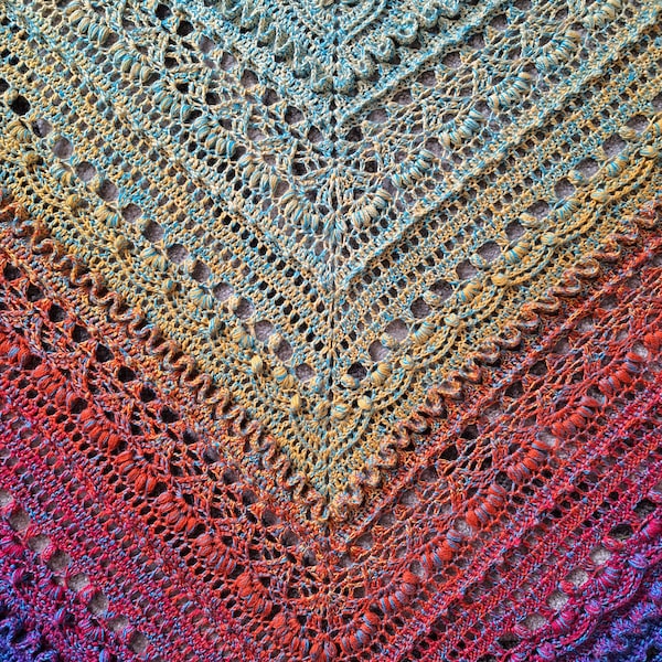 Autumn Crochet Shawl Pattern, Crochet Pattern, Shawl Pattern, Digital ...