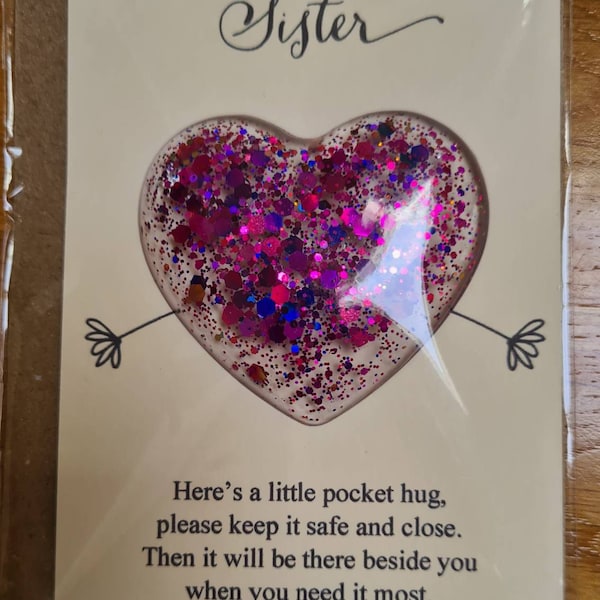 Sister Gift, Sister Pocket Hug, Sister Gift Token - Etsy