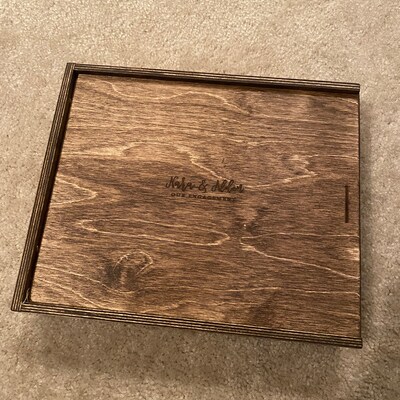 Custom Size Album Box With USB Section Laser Engraving Included Sizes ...