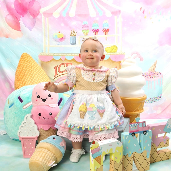 Ice Cream Dress,ice Cream Girl Dress, Ice Cream Outfit, Ice Cream, Ice ...