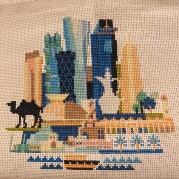 Doha, Qatar #P673 PDF Cross Stitch Pattern Cross Stitch Pattern ...