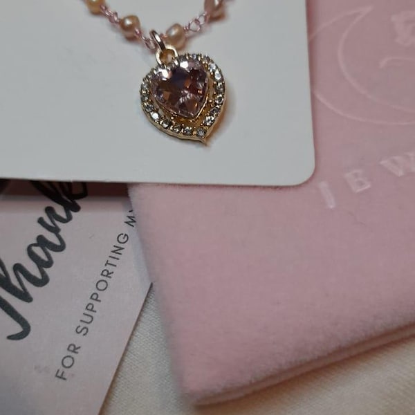 Rose Pearl Heart Choker | 18K Gold Plating, Freshwater Pearls, Premium ...