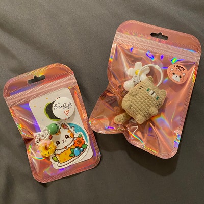 Personalized Cute Crochet Cat With Flower and Bell Keychain - Etsy