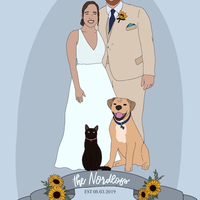Custom Wedding Coloring Page: Personalized Kids Activity, Printable ...