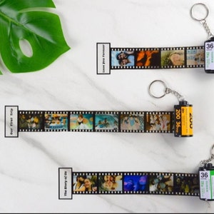 Memory Film Keychain 1-10 Photos Personalized Camera Roll - Etsy