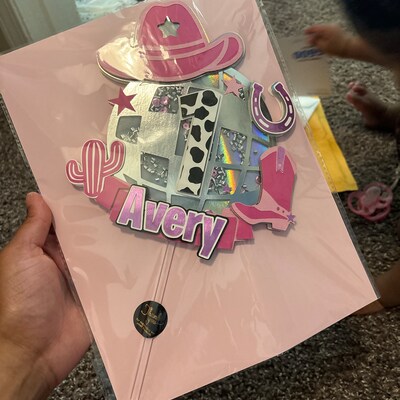 Howdy Party, Cowgirl Cake Topper, Cowgirl Rodeo, Pink Boot, Disco ...