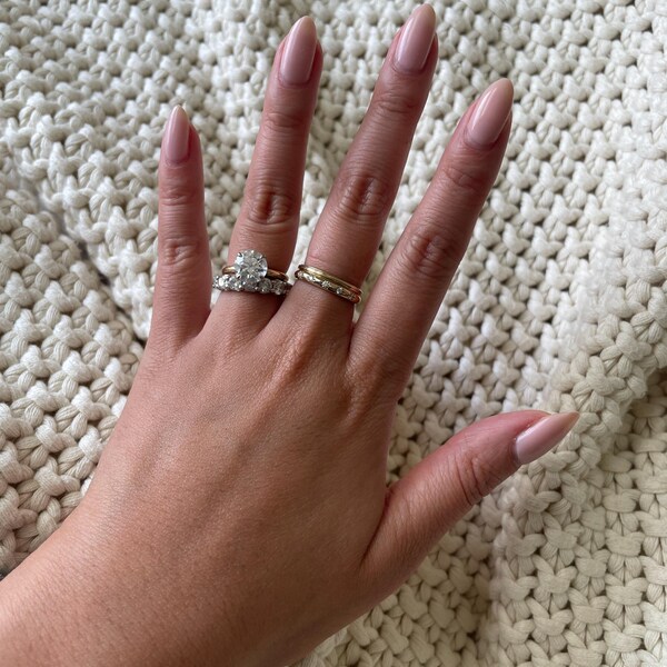 Diamond Ring With Star Setting / 14k Gold Star Setting Polaris Diamond ...