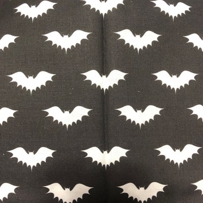 Bats B&w Fabric by Little Arrow Designs Cotton Fabric by the Yard With ...